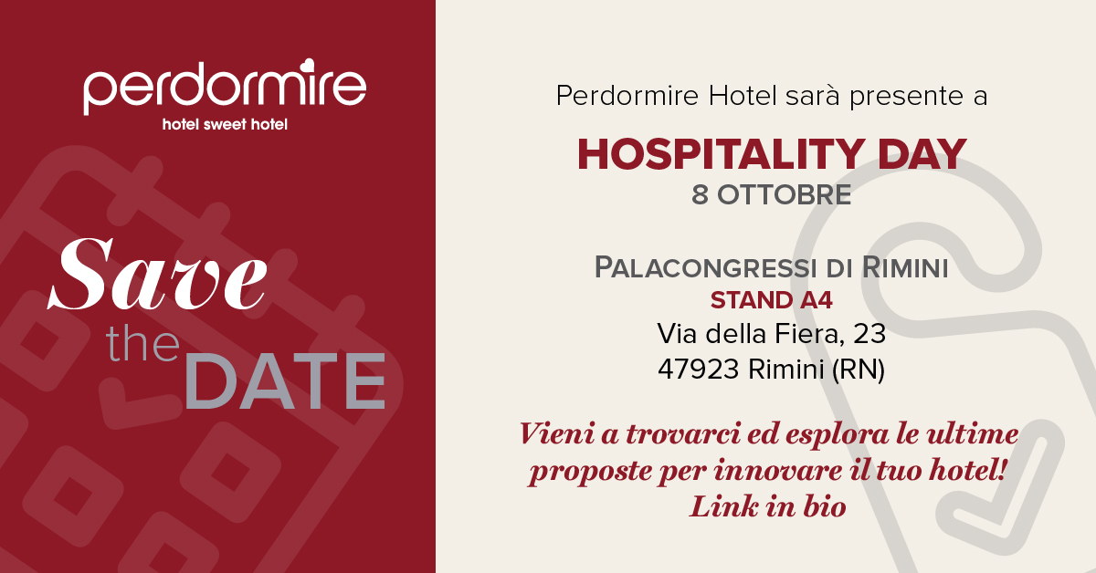 Fiere ed Eventi di Ottobre 2024 - HOSPITALITY DAY RIMINI - Perdormire Hotel
